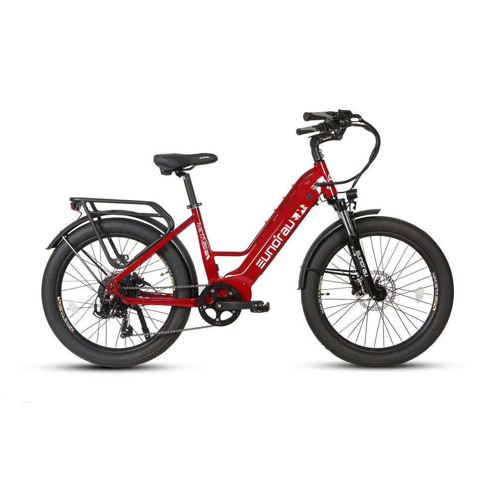 META26 Step-Thru Deep Crimson City eBike – Watt Wheels