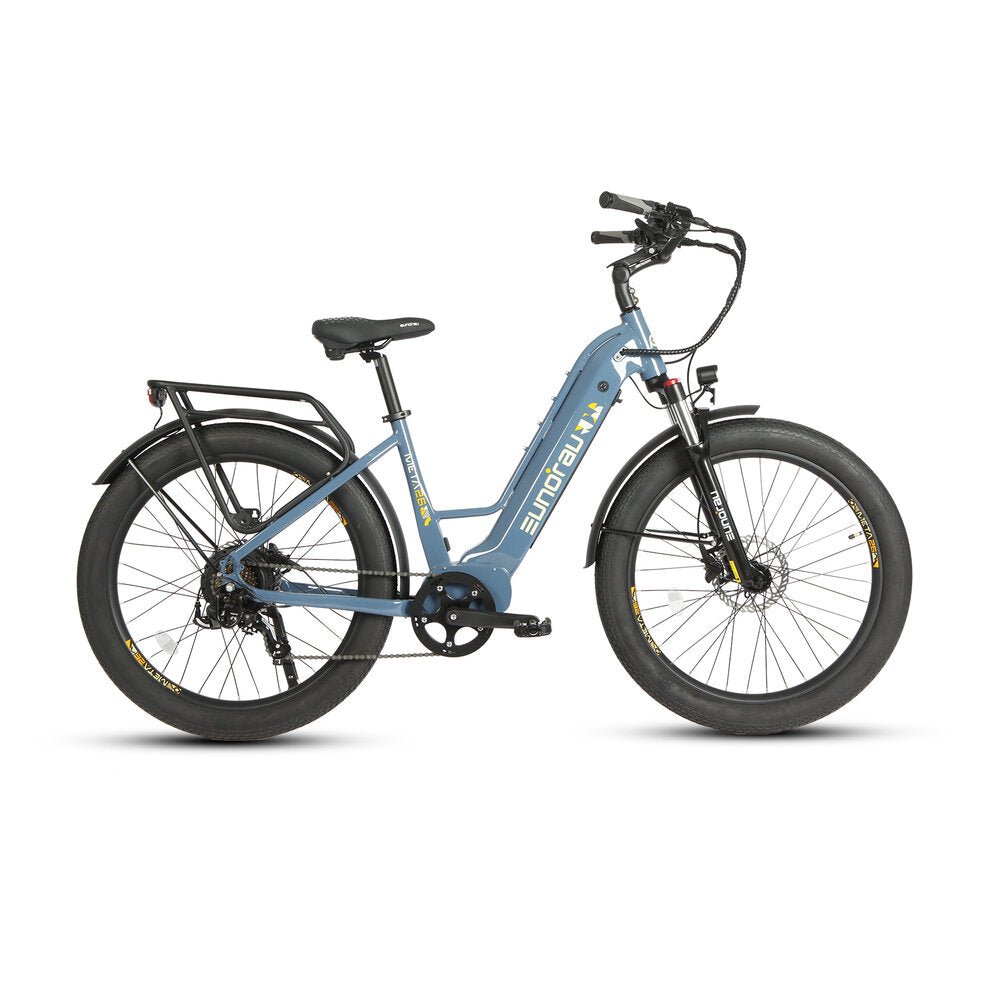 META26 Step-Thru Steel Blue City eBike – Watt Wheels